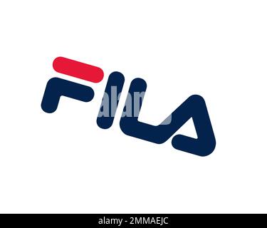 Fila, Rotated, White background, Logo, Brand name Stock Photo - Alamy