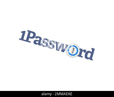 1Password, rotated, white background, logo, brand name Stock Photo - Alamy