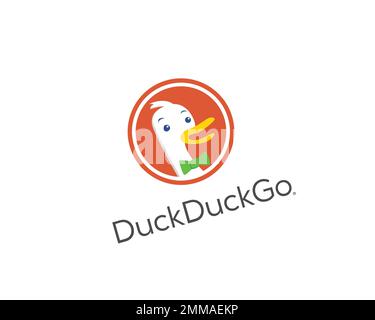 DuckDuckGo, Logo, White background Stock Photo - Alamy