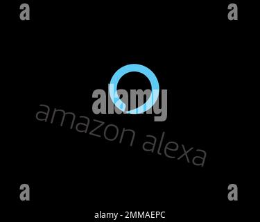 Amazon Alexa Black background, logo, brand name Stock Photo - Alamy