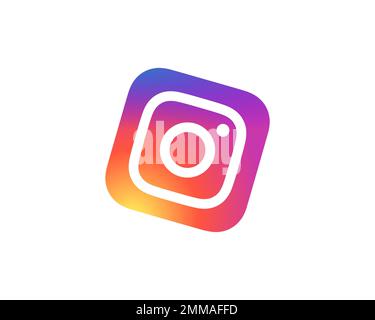 Instagram, Rotated, White background, Logo, Brand name Stock Photo - Alamy