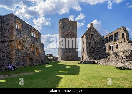 Romanesque Muenzenberg palace, castle tower western keep, Gothic ...
