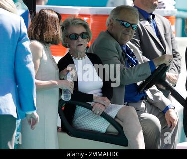 Detroit Lions owner Martha Firestone Ford, right, sits with daughter ...