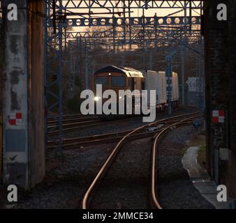 GBRf class 66 diesel train No. 66713 "Forest City" pulling a freight ...