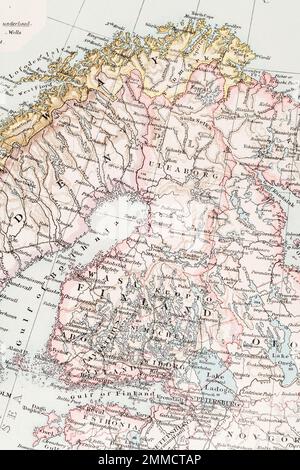 1896 Historical map of Old Russia, pre-Soviet USSR. For Russian history ...