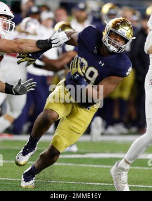 Notre Dame defensive lineman Jerry Tillery (99) rushes against Florida ...