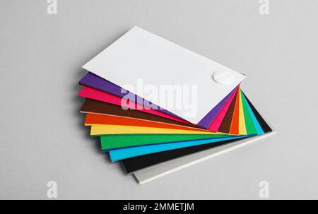 Color palette on light grey background. Professional samples Stock ...