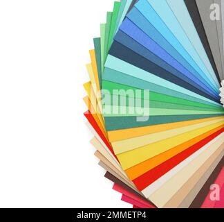 Color palette samples isolated on white, top view Stock Photo - Alamy