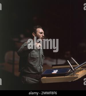 Fidel Castro at the United Nations General Assembly in September 1960 ...