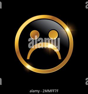 Golden Luxury Emoticon Vector Sign Stock Vector Image & Art - Alamy