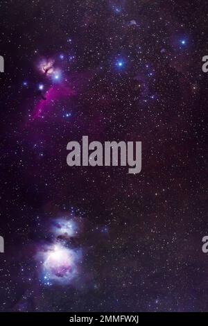 Orion Belt and The Nebulae Stock Photo - Alamy
