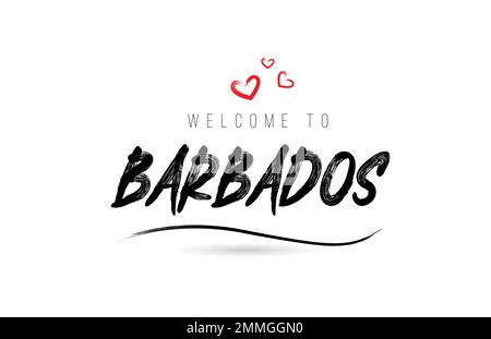 Barbados Welcome To Word Text with Handwritten Font and Golden Texture ...
