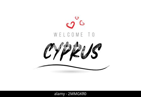 Cyprus Welcome To Word Text with Handwritten Font and Golden Texture ...