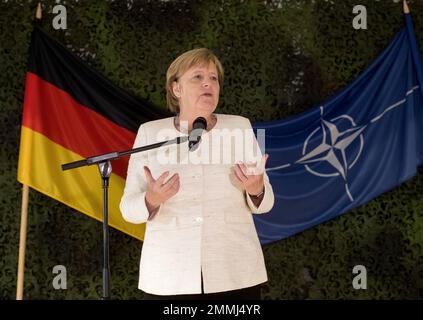 Angela Merkel at german military Bundeswehr Stock Photo - Alamy