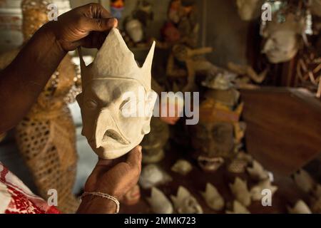 Traditional mask making culture of Majuli, Assam, Northeast India Stock ...