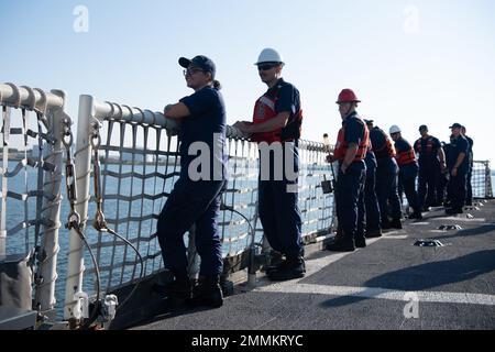 USCGC Bear (WMEC 901) prepares to moor to the pier in Portsmouth, Va ...