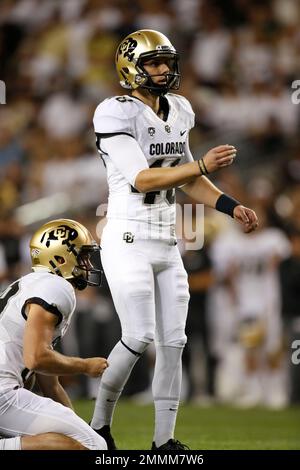 Colorado Buffaloes place kicker James Stefanou (48) in the second ...