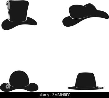 black hat logo vektor template Stock Vector Image & Art - Alamy