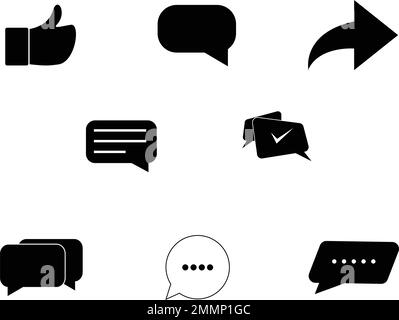 comment icon logo stock vektor template Stock Vector Image & Art - Alamy