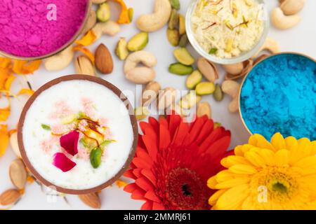 Kesar Badam Thandai Prepared With Fennel Seeds, Dry Fruits, Cardamom ...