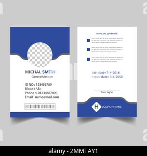 Abstract gradient professional id card design templates free to ...
