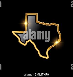 Golden Texas Map Vector Sign Stock Vector Image & Art - Alamy