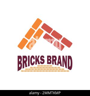 Brick Company Logo Vector Sign Initial Letter C in white background ...