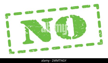 NO text written on green lines stamp sign Stock Photo - Alamy