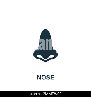 Nose icon. Monochrome simple sign from anatomy collection. Nose icon ...