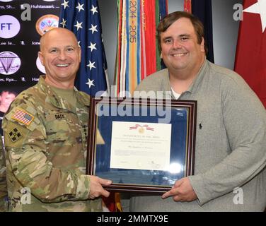 Gen. Ed Daly, Army Materiel Command commanding general, speaks during a ...