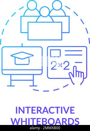 Interactive whiteboard abstract concept vector illustration Stock ...