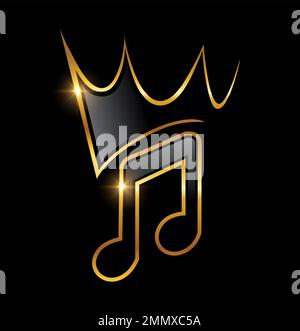 illustration of golden audio speaker. Isolated on white background ...