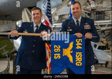 Lt. Col. Josef Trainor, 26th Intelligence Squadron commander, speaks on ...