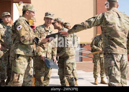 U.S. Army and KATUSA Soldiers assigned to Headquarters and Headquarters ...
