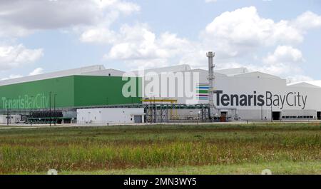 The Tenaris $1.8 billion state-of-the-art seamless pipe mill is shown ...