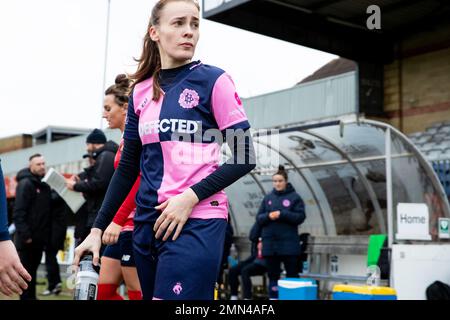 Minnie Cruttwell (20 Dulwich Hamlet) in action against Ebbsfleet United Stock Photo - Alamy