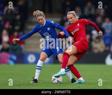 Sofie Lundgaard of Liverpool Women during the pre-match warm-up during ...