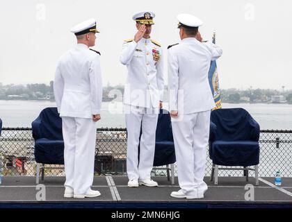 SAN DIEGO (September 2, 2022) – Capt. Brian Holmes, executive officer of USS Boxer (LHD 4), and ...