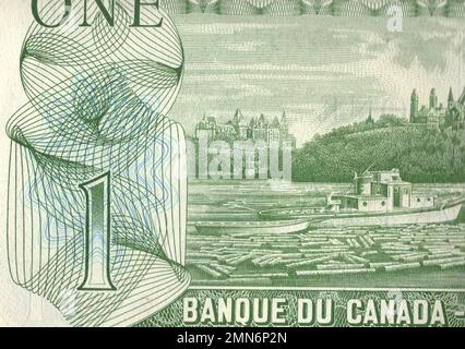 Detail of a vintage banknote from Canada Stock Photo - Alamy