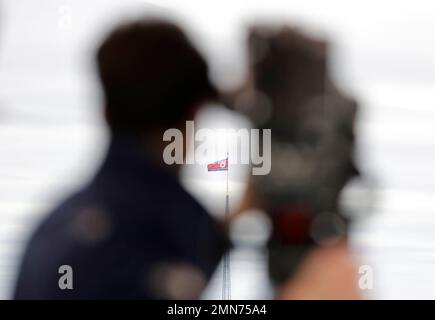 FILE - The North Korean village of Gijungdong is seen during a press ...