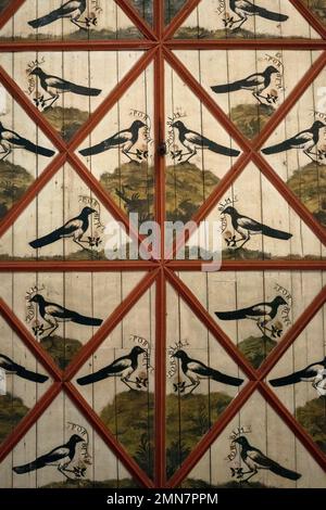 The Magpie ceiling at the National Palace in Sintra, Portugal Stock ...