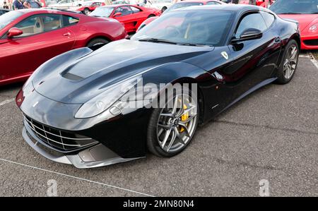 Front view of a 2017, Ferrari F12 TdF, on display in the Modern Classic ...