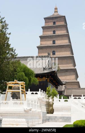 View of the Da Yan / Da Tan / popular; 'Giant Wild Goose' Pagoda in ...