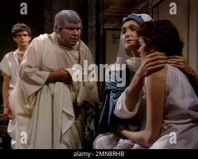 London.UK. Kevin McNally (as Castor) and Patricia Quinn (as Livilla) in ...