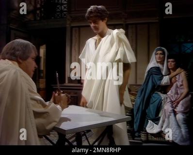 London.UK. Kevin McNally (as Castor) and Patricia Quinn (as Livilla) in ...