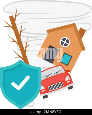Heavy Rain Extreme Weather Coverage Vector Icon Design, Financial loss ...