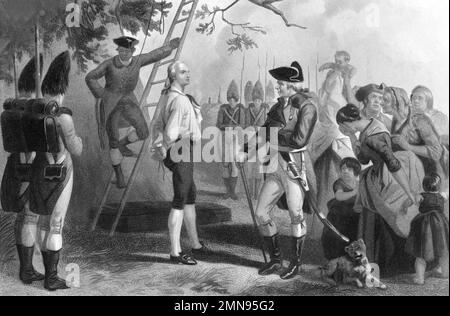 Execution of Nathan Hale, 1776 Stock Photo - Alamy