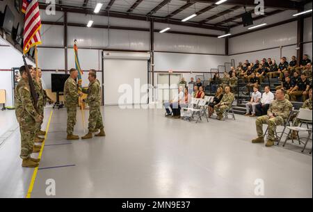 Command Sgt. Maj. Mason Riepe, the incoming battalion command sergeant ...