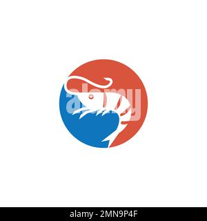 Shrimp vector icon illustration design template Stock Photo - Alamy