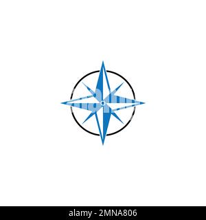 Vector illustration of single isolated compass icon Stock Photo - Alamy